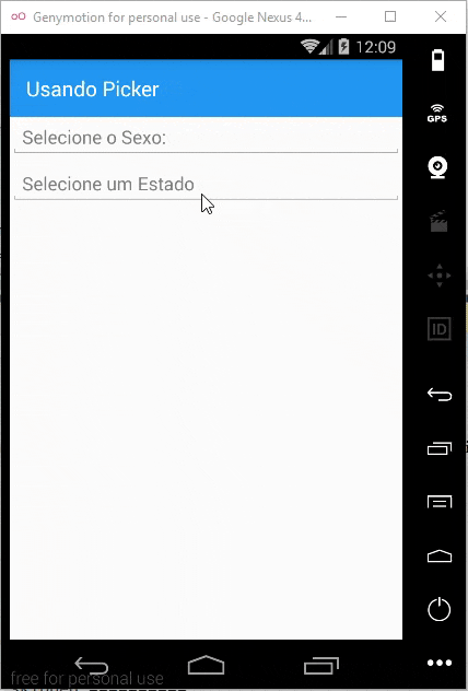 Xamarin Forms - Usando a view Picker