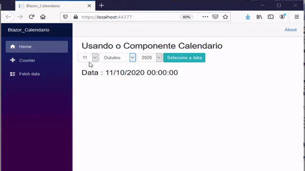 Blazor Criando Um Componente Calendário