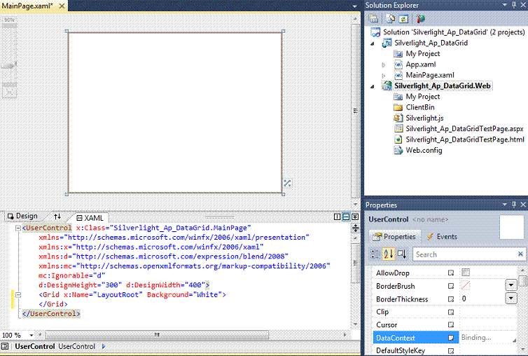 SilverLight 4 - Apresentando o DataGrid