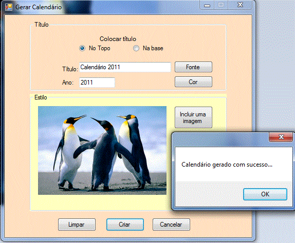 VB .NET - Gerador de Calendário