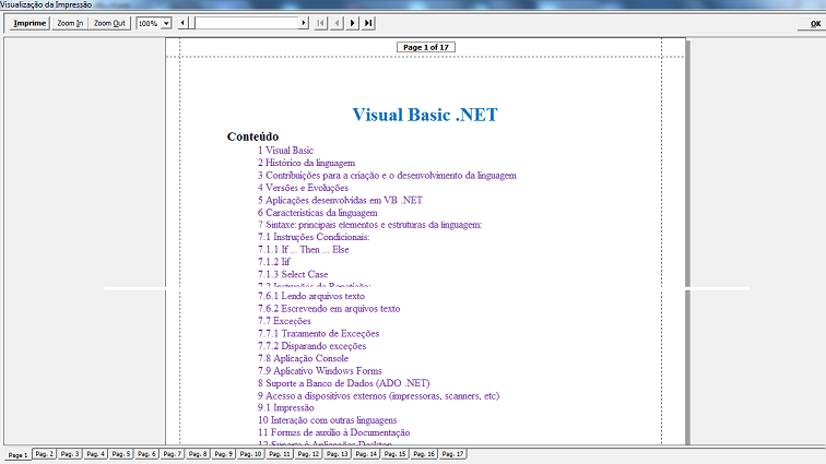 VB - Visualização RTF com impressão