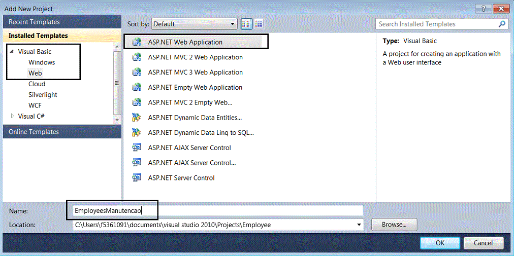ASP .NET - Usando o componente de acesso a dados (VB.NET)