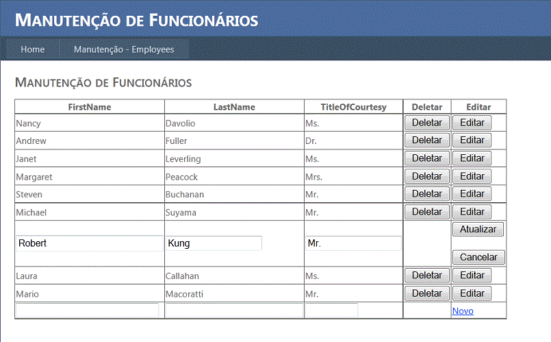 ASP .NET - Usando o componente de acesso a dados (VB.NET)