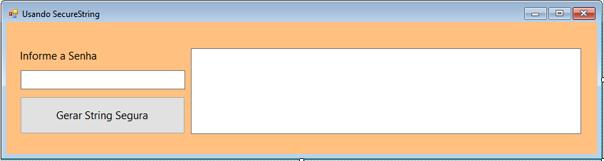 C Usando A Classe Securestring