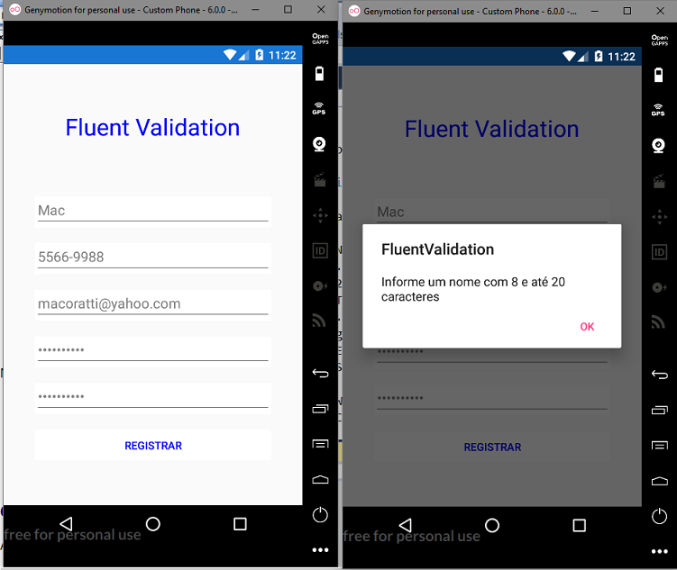 Xamarin Forms Validando Dados Com Fluent Validation