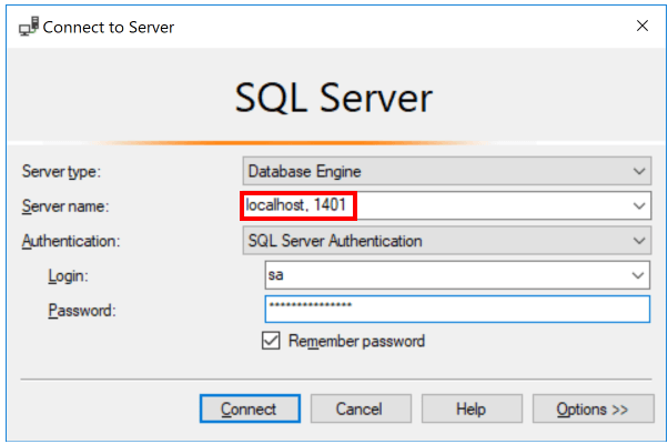 Docker Executando O Sql Server Em Um Contêiner