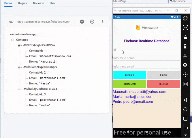 Xamarin Forms - CRUD no Firebase - II