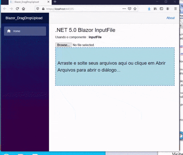 Blazor - Upload com Drag and Drop (.NET 5)