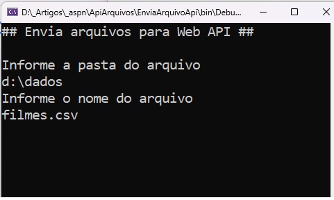 ASP.NET Core - Enviando Arquivos para um API