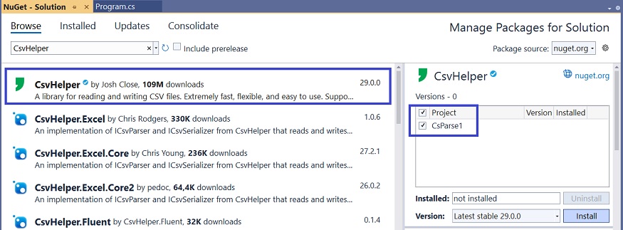 C# - Analisando um arquivo CSV