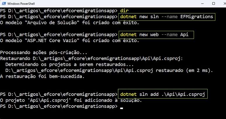 EF Core - Aplicando o Migrations