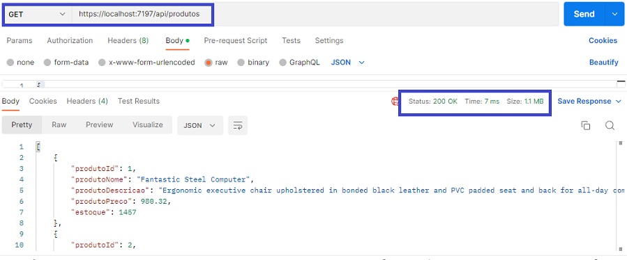 ASP.NET - API usando In-Memory Cache