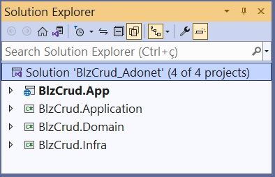 Blazor - CRUD com ADO.NET em camadas - I