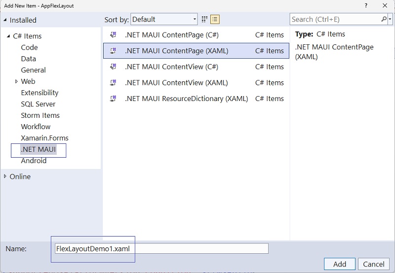 .NET Maui - FlexLayout