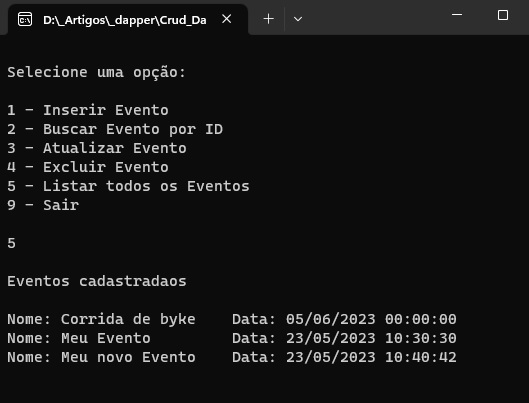 .NET - Usando Dapper Contrib