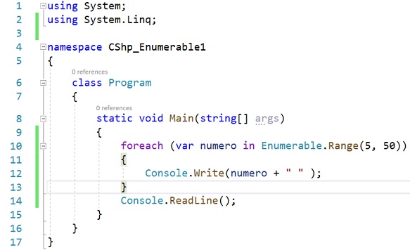 C# - Apresentando Enumerable.Range