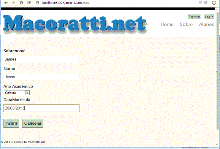 ASP .NET - Model Binding com Web Forms - Usando jQuery - IV